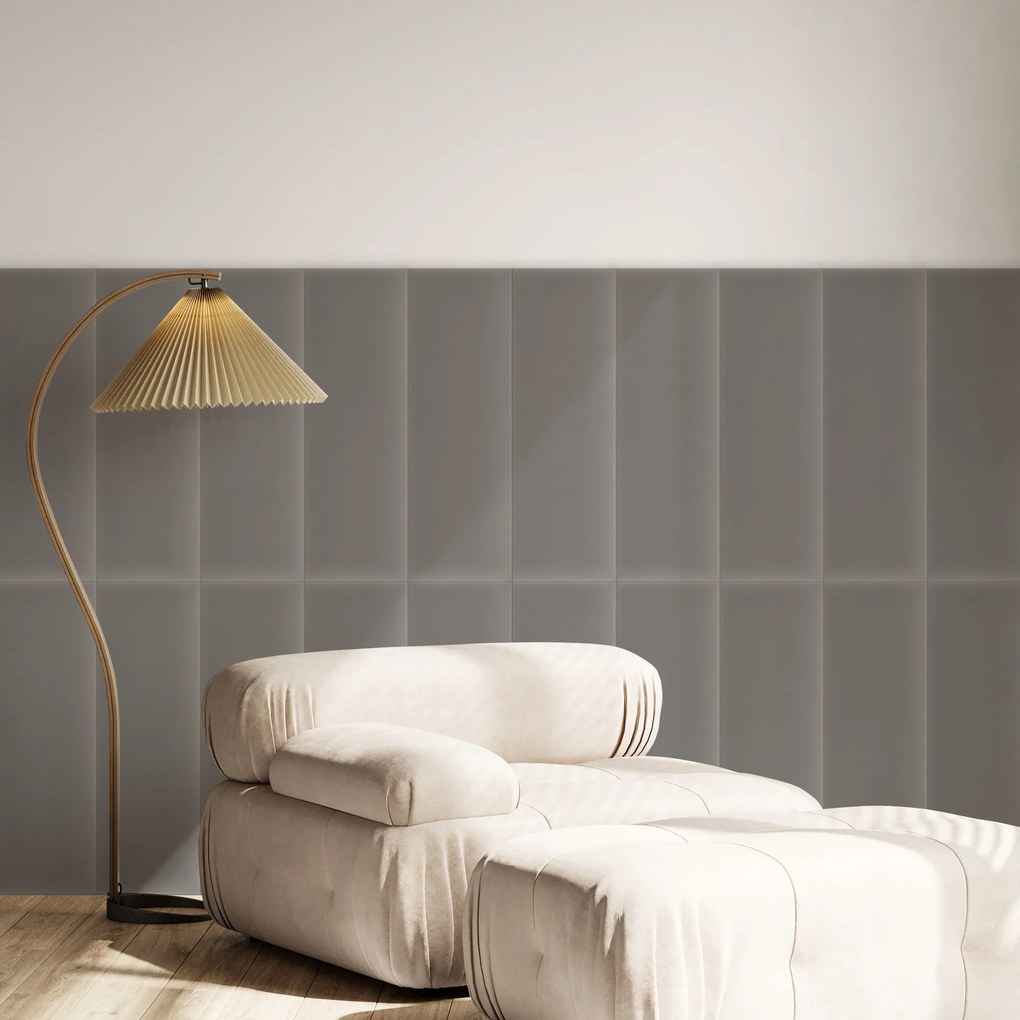 Sametový čalouněný panel - Obdélník - 60x30cm Farba: Šedá