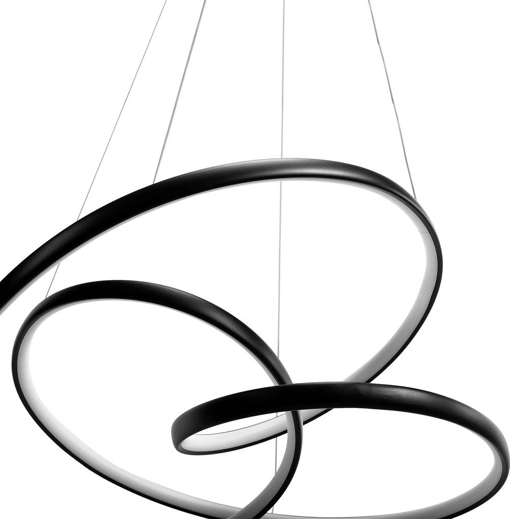 Toolight Toolight, LED stropní svítidlo 50cm, 32W + dálkové ovládání, G006-CP, černá, OSW-09747