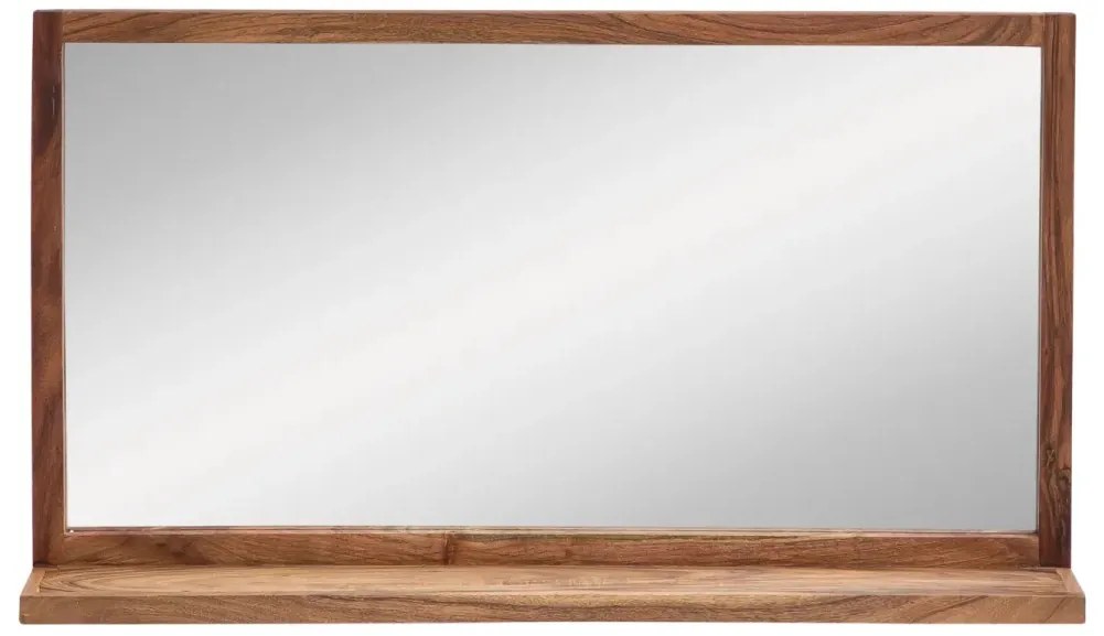 furniture-nabytek.cz - Masivní koupelnové zrcadlo Sidora light I z akácie, lakované, hnědé – 105×16×60 cm