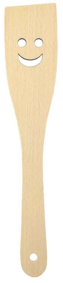 AMADEA Dřevěná obracečka s obličejem, masivní dřevo, 28 cm