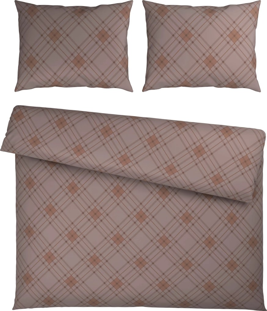 XXXLutz POVLEČENÍ satén šedohnědá 200/200 cm Ambia Home - Povlečení - 004443011001
