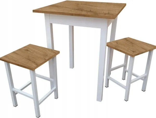 Dede Kuchyňský stůl MINI 80 x 60 cm - dub přírodní / bílá