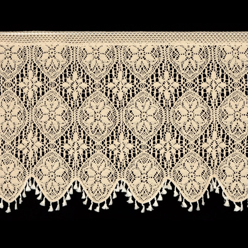 KRÁTKÁ ZÁCLONA NA PÁSCE MOLY 150X60 CM SVĚTLEBÉŽOVÁ