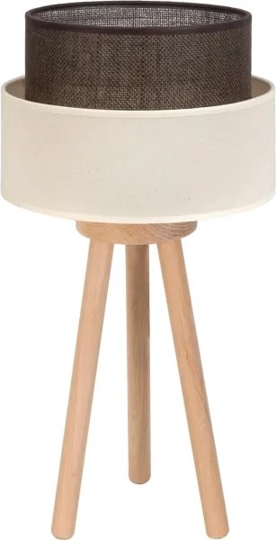 Brilagi - LED Stolní lampa BOHO STYLE 1xE27/15W/230V krémová/hnědá