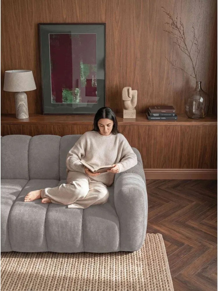 Šedá žinylková rozkládací rohová pohovka (pravý roh) Michell – Miuform