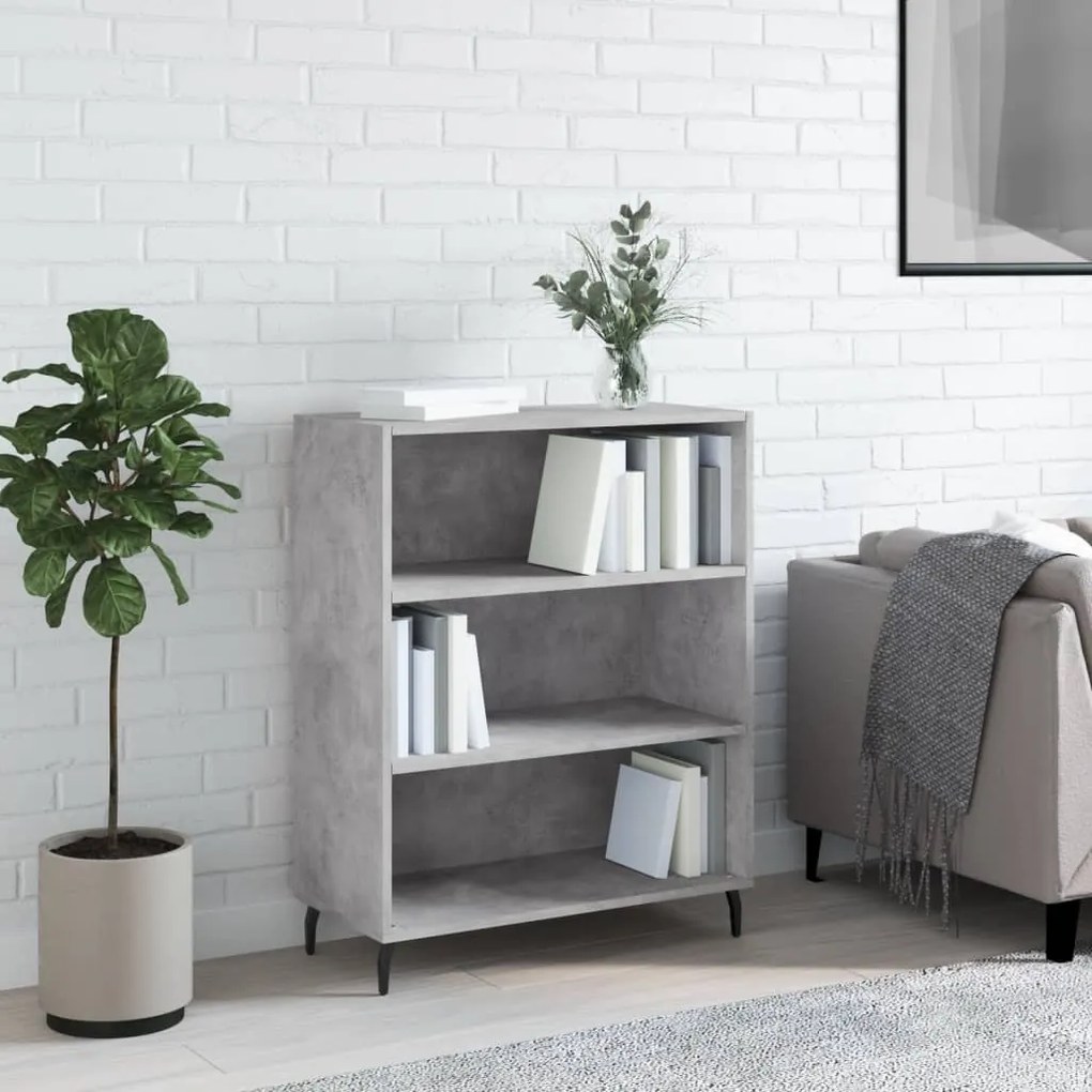 Policová skříňka betonově šedá 69,5x32,5x90 cm kompozitní dřevo