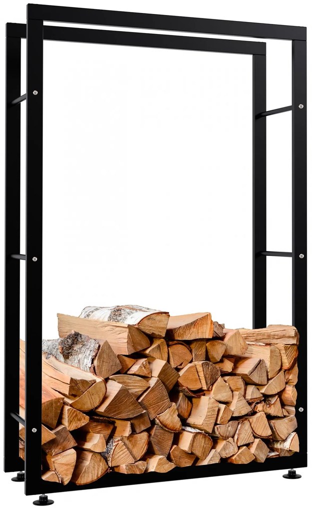 Stojan na dřevo Keri V2 25x80x125, černá