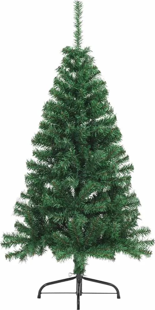 Umělý poloviční vánoční stromek se stojanem zelený 120 cm PVC 328415
