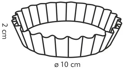 TESCOMA forma s vlnitým okrajem DELÍCIA ø 10 cm, 4 ks