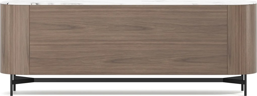 Komoda Silario 220 cm ořech/mramor