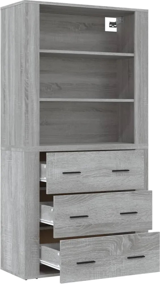 Skříň highboard šedá sonoma kompozitní dřevo 3185397