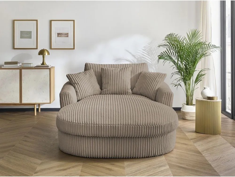 Taupe manšestrové křeslo Belem – Bobochic Paris