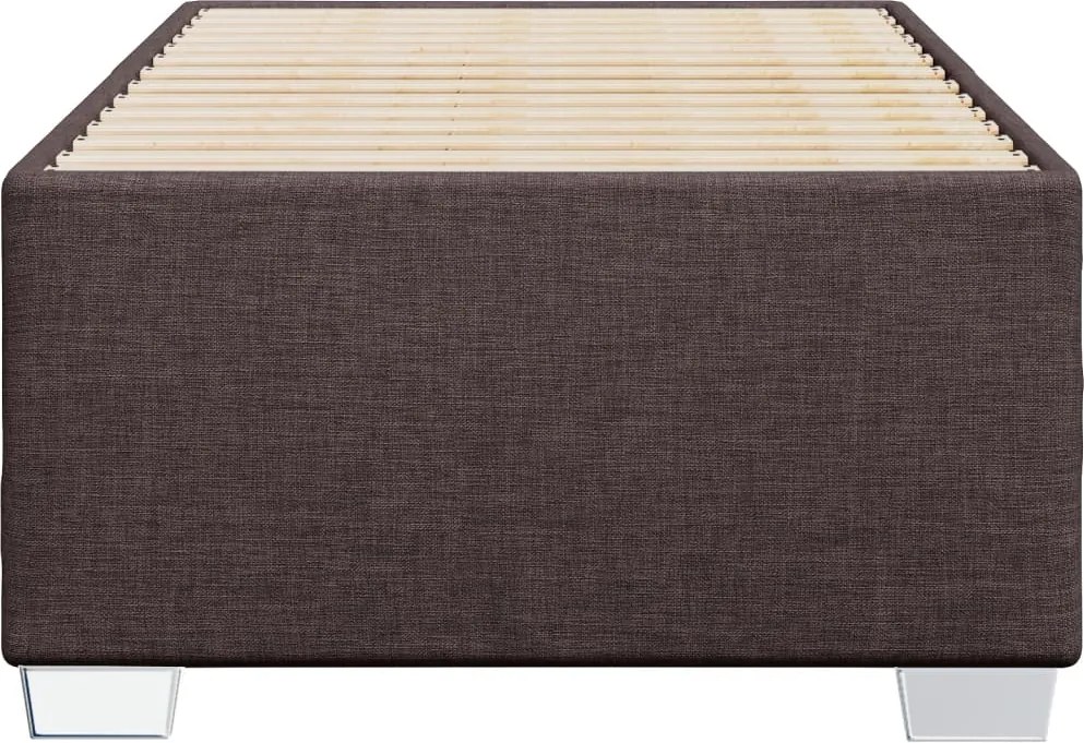 Rám postele bez matrace tmavě hnědá 90 x 190 cm textil 3284439