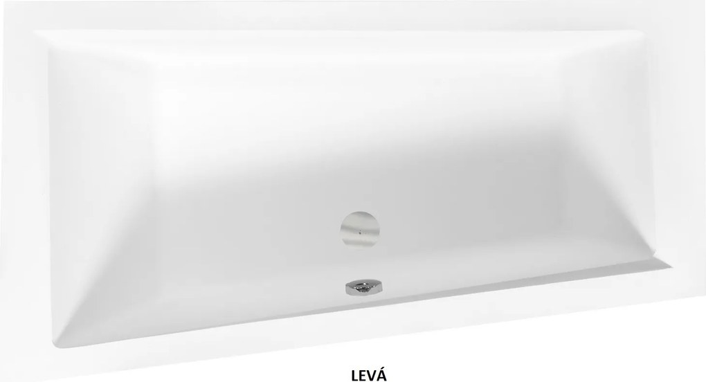 Besco Intima Slim asymetrická vana 150 x 85 cm levá akrylát bílá VANINTI15SLIML