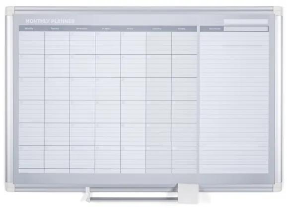 Bi-Office Měsíční plánovací tabule na zeď LUX, magnetická, dny, 900 x 600 mm