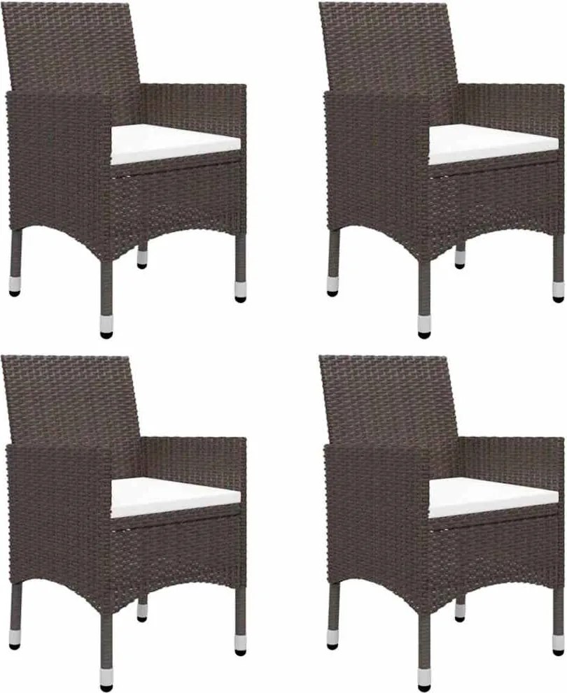 5dílný zahradní jídelní set hnědý 3068738