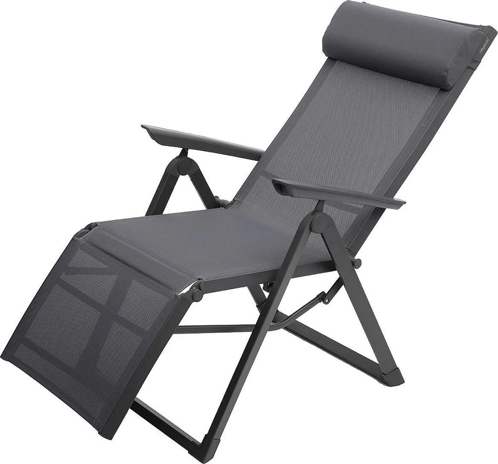 Hliníkové křeslo relaxační MALTA (šedá)