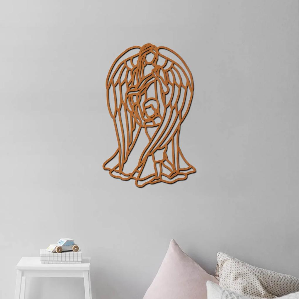 dřevo života Dřevěná dekorace na zeď Andělské objetí Rozměry (cm): 52x80, Barevný vzor: Borovice - limitovaná edice