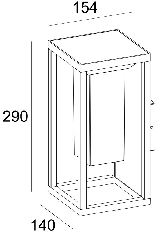 Mantra Meribel, solární grafitová nástěnná lampa, LED 2,2W 188 lm 3000K, se senzorem výška 29cm, IP54