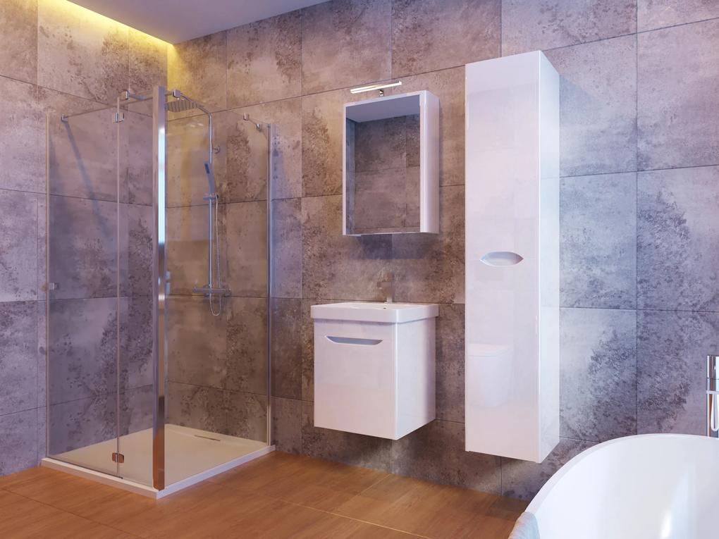 Kingsbath Livorno White 50 zrcadlová skříňka do koupelny s LED osvětlením