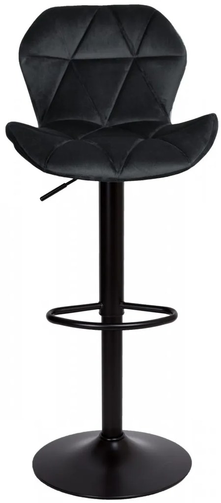 Barová židle Hoker GORDON VELVET černá
