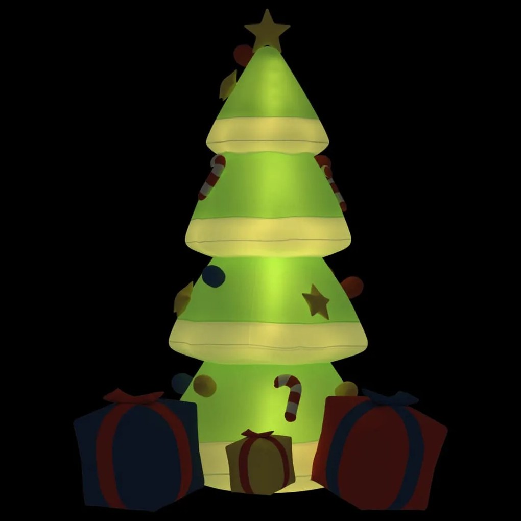 345292 vidaXL Nafukovací vánoční stromek s LED diodami 240 cm