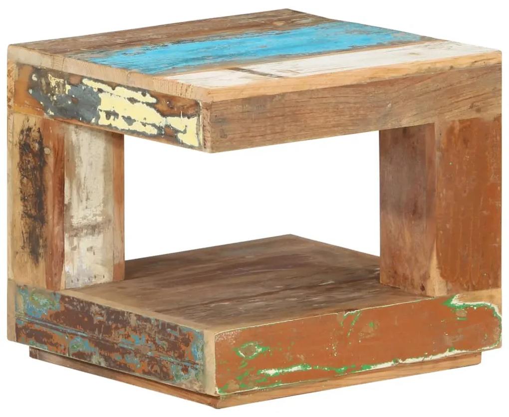 Konferenční stolek 45 x 45 x 40 cm masivní recyklované dřevo - Default Title