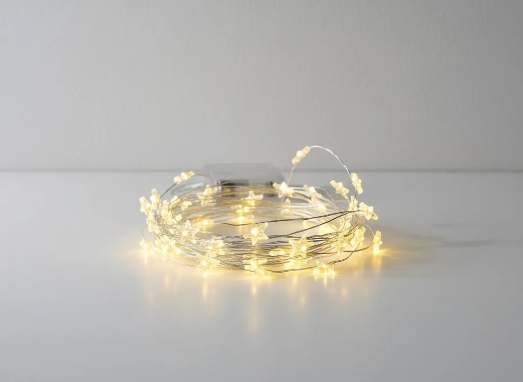 Světelný LED vánoční řetěz CAP 195 cm teplý bílý