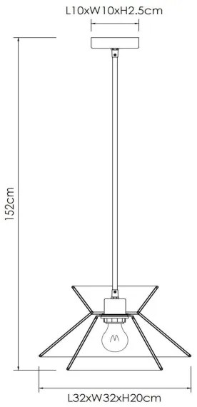 Lucide 10420/32/72 - Lustr na lanku TASMAN 1xE27/60W/230V béžová