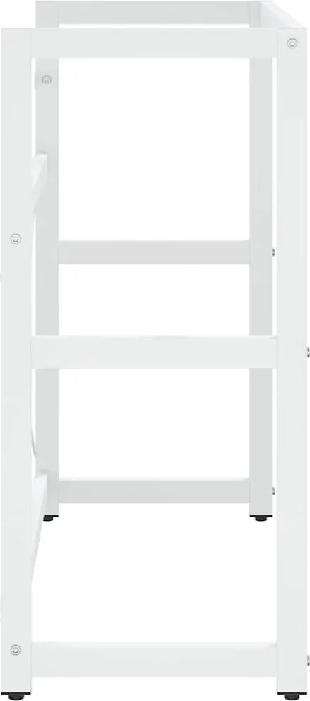 Koupelnový regál pod umyvadlo bílý 79 x 38 x 83 cm železo 338498