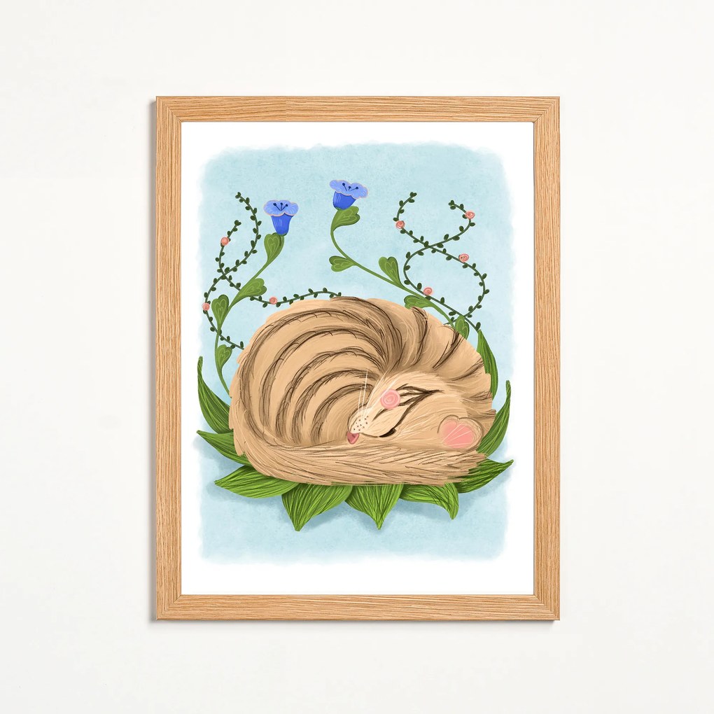 Kristýna Pýchová | Toulavá kočka Rám: Černý, Velikost: 30 x 20 cm