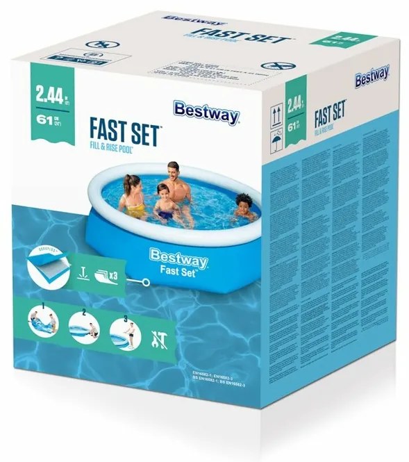 Bestway 57448 Nafukovací bazén Fast Set, 244 x 61 cm