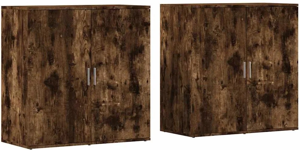 Příborníky 2 ks kouřový dub 79 x 38 x 80 cm kompozitní dřevo 3276606