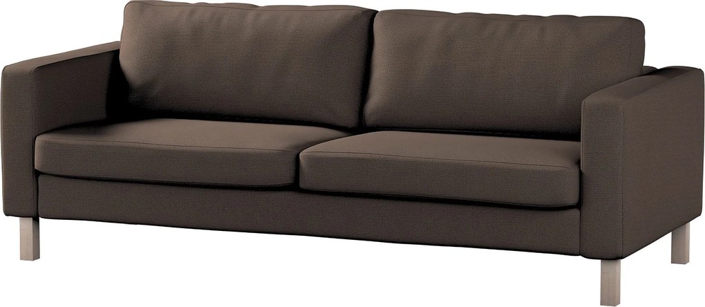 Potah na pohovku IKEA Karlstad, 3-místná, rozkládací barva hnědá látka pletený vzor