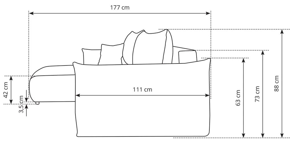 Sedací souprava ALLORA | 257x177 cm | rozkládací + úložný prostor | VÝBĚR TKANIN