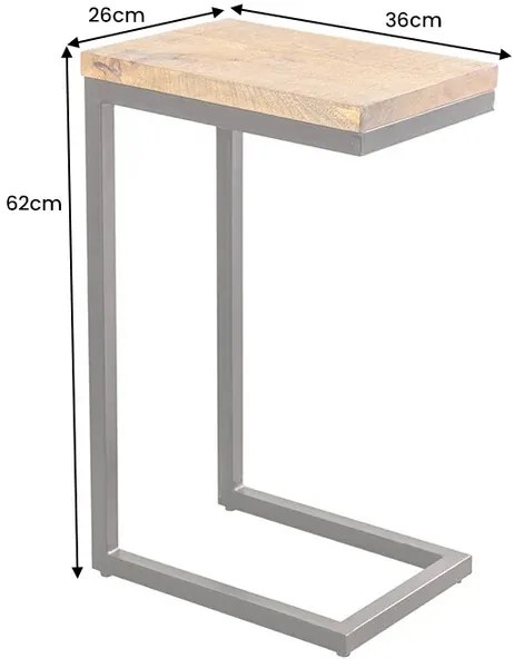 Designový odkládací stolek Baronicio 62 cm mango