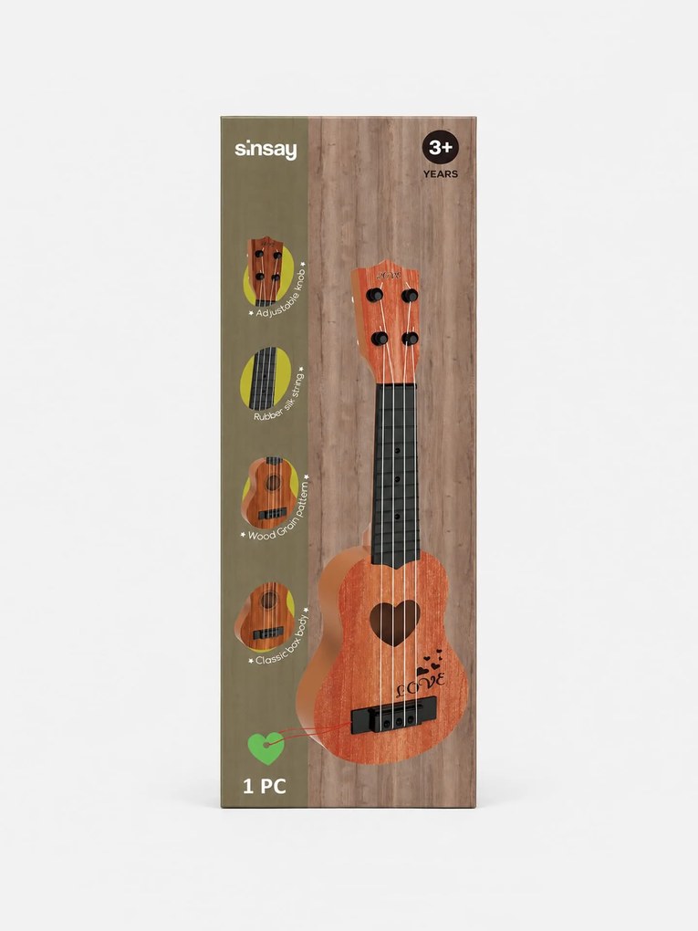 Sinsay - Dětské ukulele s nastavitelnými gumovými strunami - vícebarevná