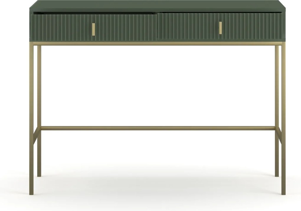 Toaletní stolek Maggiore 104 cm zelený/zlatý