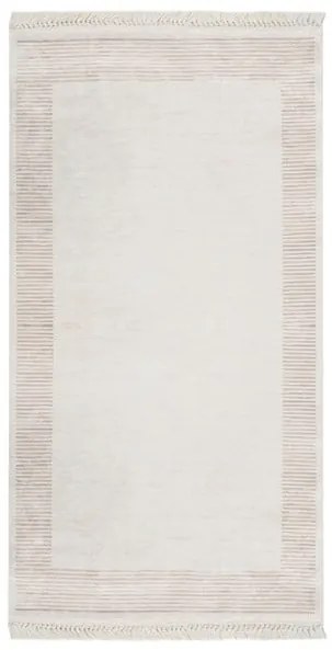 Sametový běhoun Deri Dijital Light Brown Framo, 80 x 300 cm