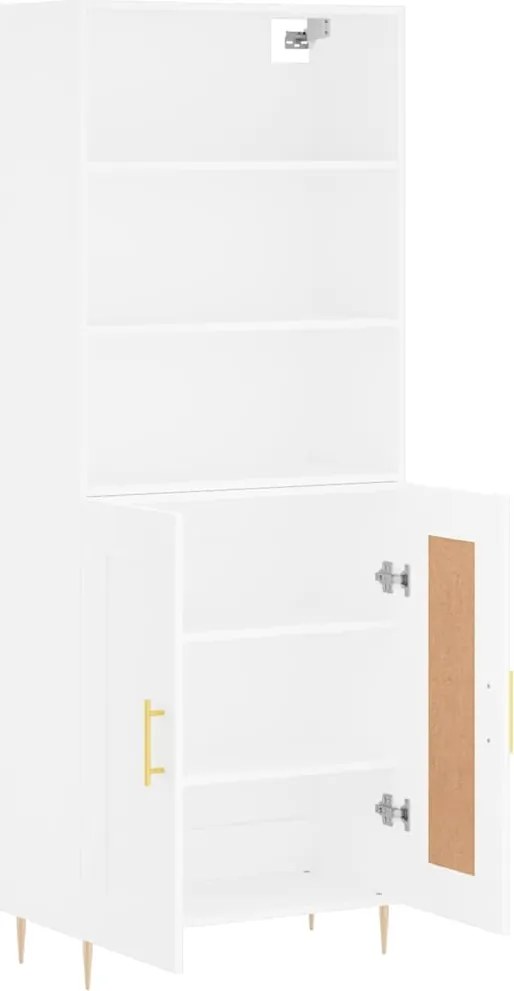 Skříň highboard bílá 69,5 x 34 x 180 cm kompozitní dřevo 3189941