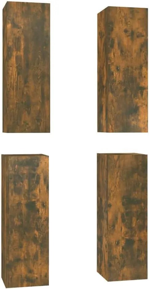 TV skříňky 4 ks kouřový dub 30,5 x 30 x 90 cm kompozitní dřevo 3120329