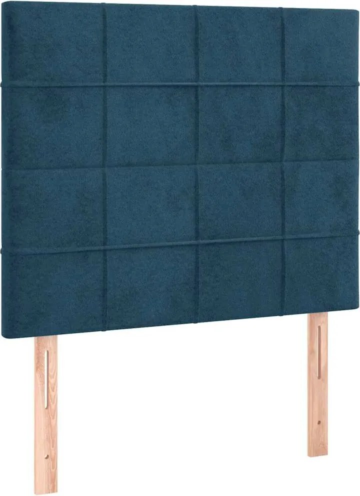 Box spring postel s matrací tmavě modrá 80 x 200 cm samet 3132649