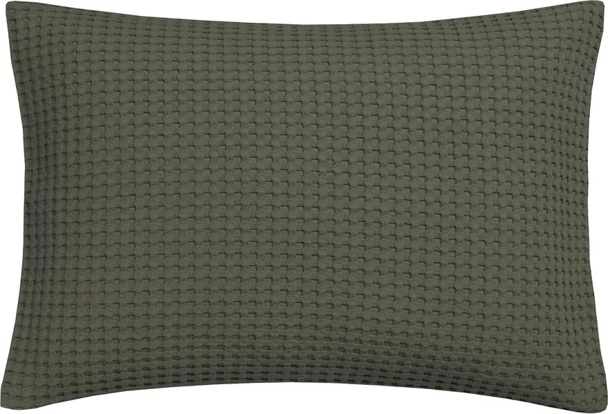 Vandyck Luxusní povlak na polštář Home Piqué waffle 40x55cm Earth green