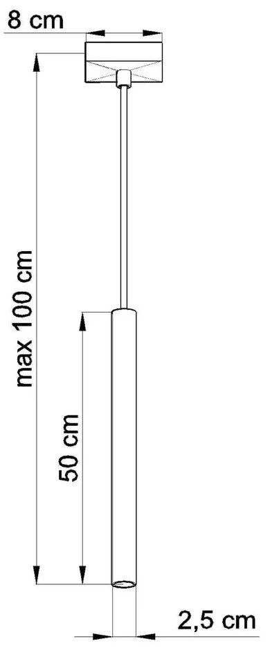 Bílé závěsné svítidlo Sollux Fideus Single