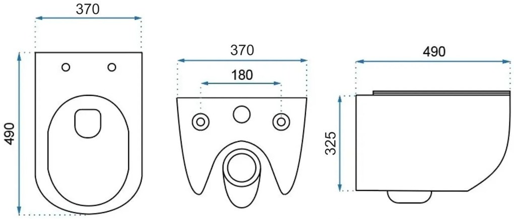 Závěsná WC mísa se SoftClose sedátkem REA CARTER RIMLESS, bílá