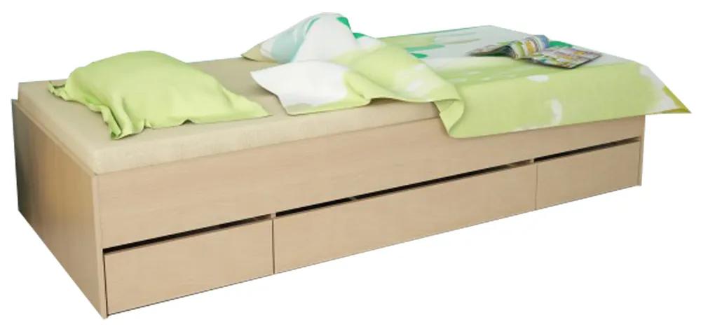 Jednolůžková postel 90 cm Matari (buk). 794652