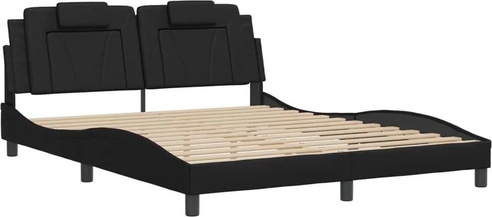 Rám postele Viana s LED bez matrace černý 160 x 200 cm 3214029