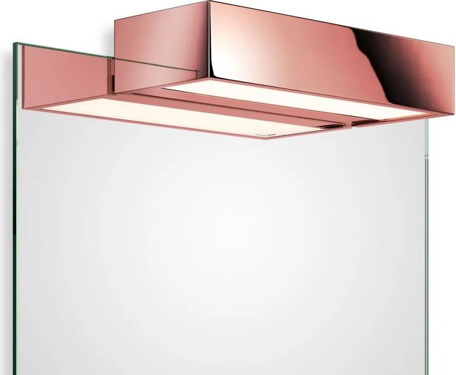 Světlo nad zrcadlo Box Clip On LED 2700K 25 cm růžové zlato