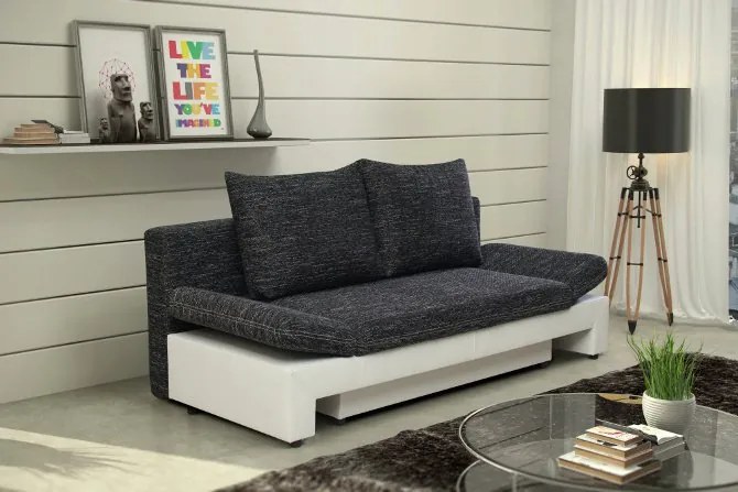 Casarredo - Komfort nábytek Rozkládací pohovka CONRAD s úložným prostorem, šedá/bílá