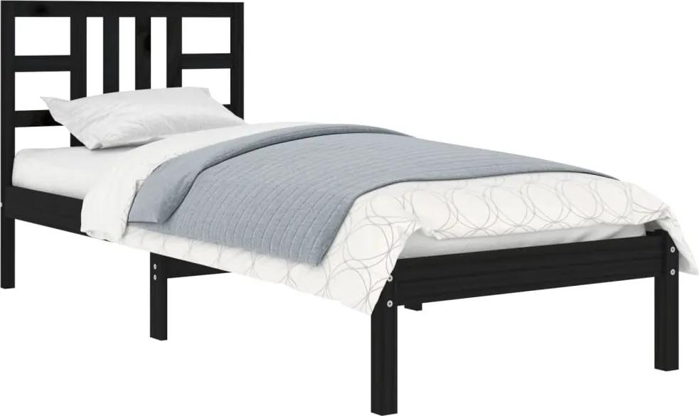 vidaXL Rám postele masivní dřevo 75 x 190 cm Small Single [3105369] Barva: Bílá